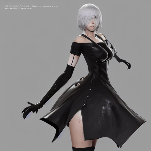 KREA AI - 2B nier automata, detailed, artstation, concept ar...