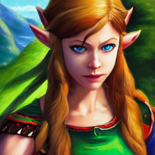 KREA AI - An ultra-realistic portrait painting of Zelda from...