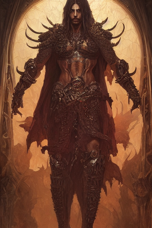 KREA AI - ultra realistic illustration, asmodeus from diablo...