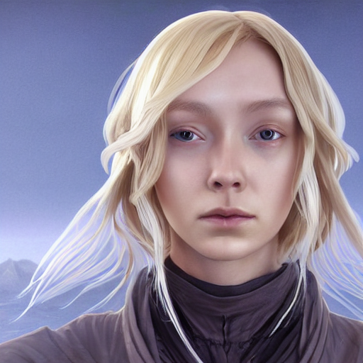 Krea Ai Blonde Girl From Death Stranding With Thin Lips P