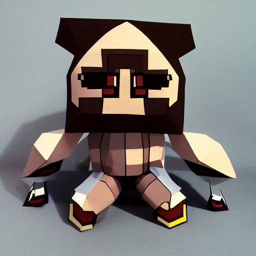 KREA AI - binding of isaac papercraft game asset