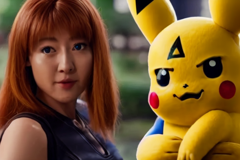 KREA AI - samus aran as ( pikachu ) in the new live action p...