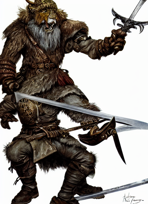 KREA AI - strong young man, photorealistic bugbear ranger ho...