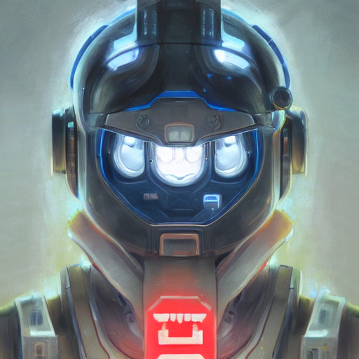 KREA AI - tesla power armor realistic cyborg anthropomorphic...