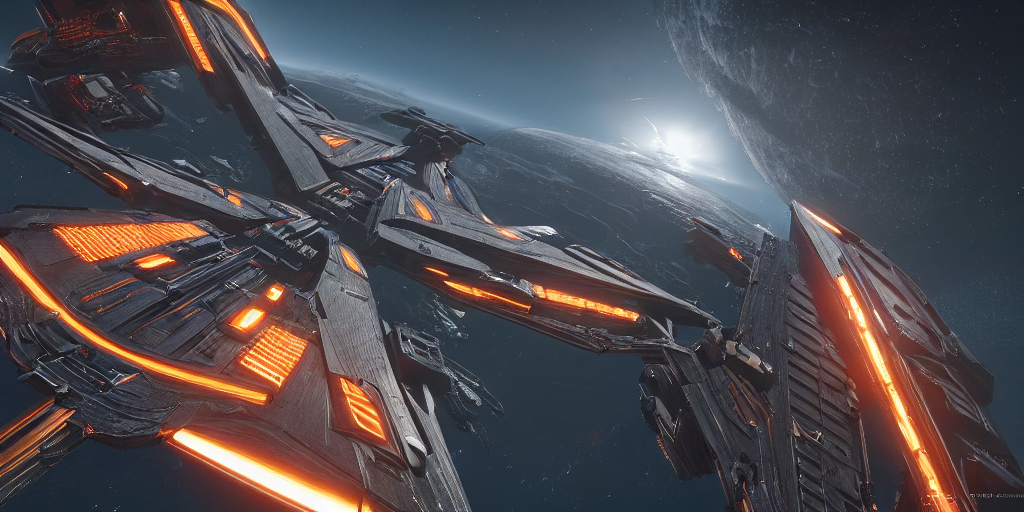 KREA AI - a photo of 8k Elite dangerous stations and point o...