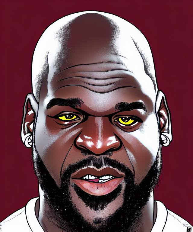 KREA AI - fantasy comic style portrait of shaquille o'neal a...