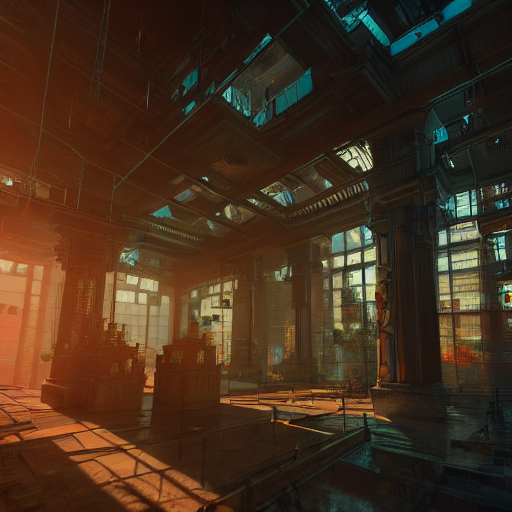 KREA AI - inside a clockpunk city, highly detailed, 8k, HDR,...