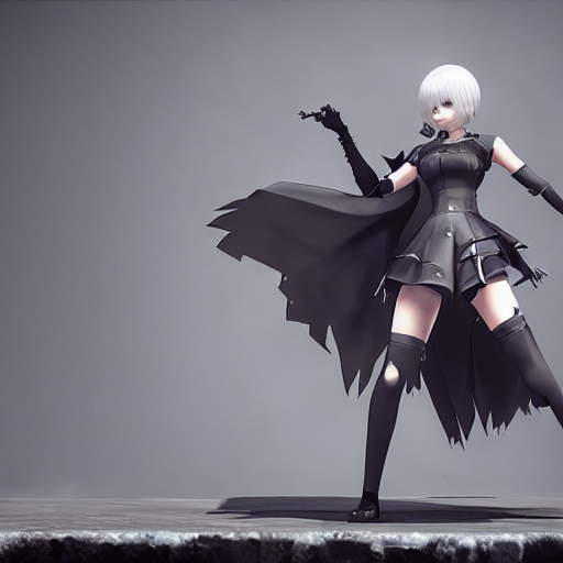KREA AI - 2B nier automata, detailed, artstation, concept ar...