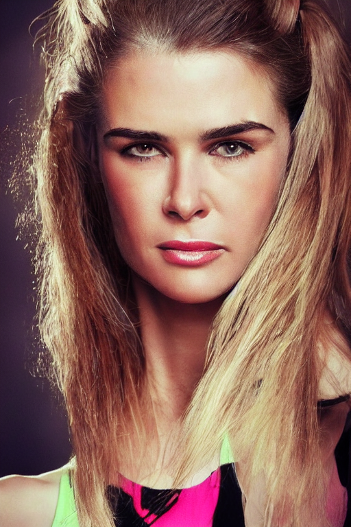 KREA AI - portrait of a mix of beautiful young maria shriver...