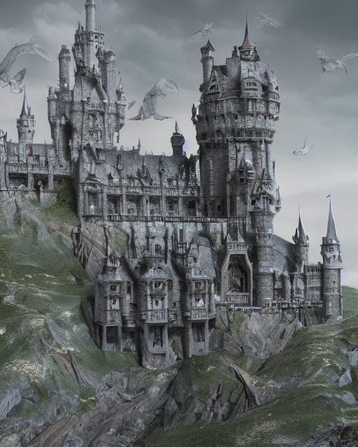 KREA AI - beautiful concept art of a high fantasy castle by ...