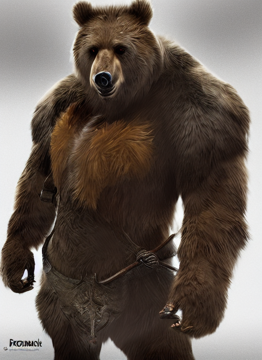 KREA AI - а fantasy Proto-Slavic mythology bear inspired bli...