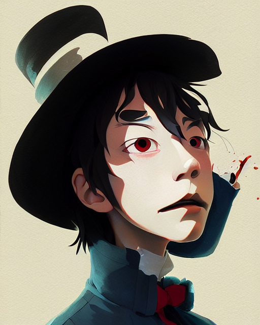 KREA AI - a french mime trapped in an invisible box, portrai...