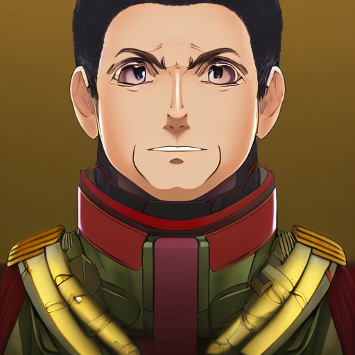 KREA AI - portrait of colonel mael radec as a king, anime fa...