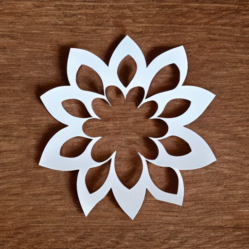 KREA AI - segmented 2d laser cut flower template, flower.svg