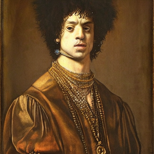 KREA AI - Renaissance portrait painting of punk Playboi Cart...