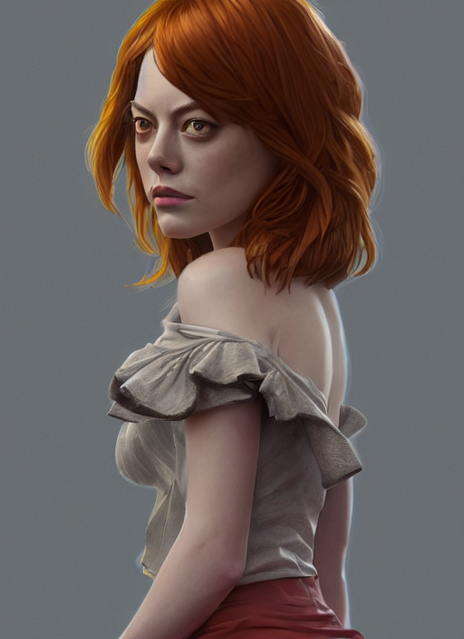 Krea Ai Emma Stone Hyper Detailed Digital Art Trending