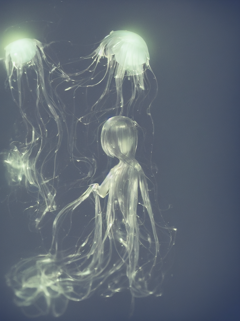 KREA AI - cute fumo plush smiling ectoplasmic gothic macabre...