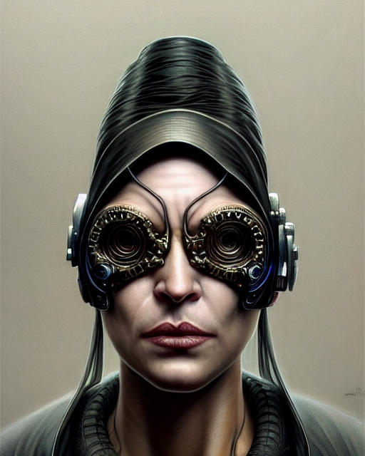 KREA AI - front shot of a cyberpunk criminal mastermind char...