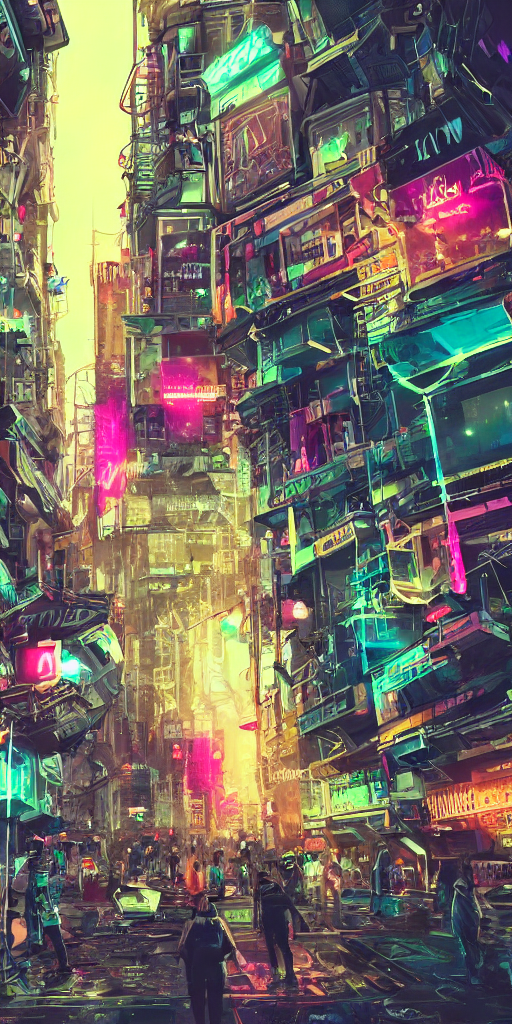 KREA AI - lively futuristic sci-fi city superstructure, neon... KREA AI - lively futuristic sci-fi city superstructure, neon...