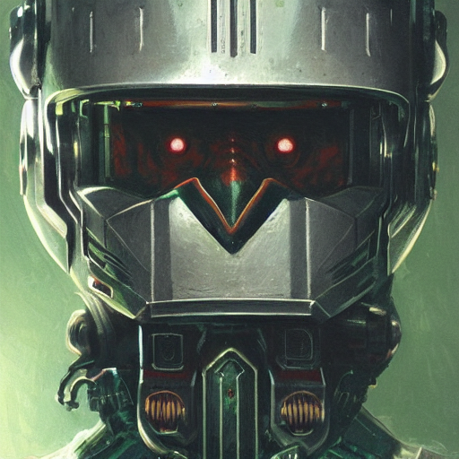 KREA AI - the doomslayer with green armor as a realistic sci...