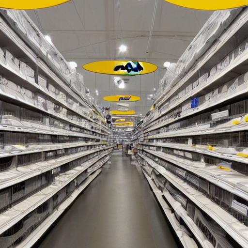KREA AI - ikea store design product aisles labyrinth optical...