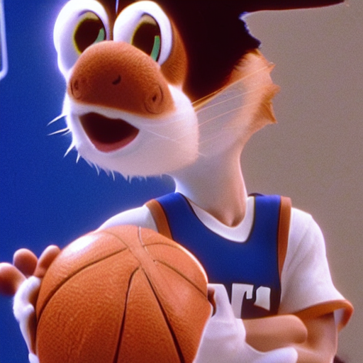KREA AI - Live Action Still of Jerma in Space Jam, real life...