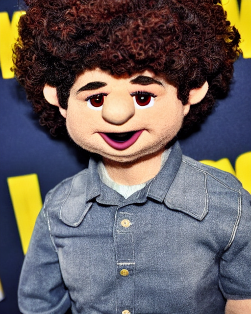 KREA AI - dustin henderson gaten matarazzo as a muppet. high...