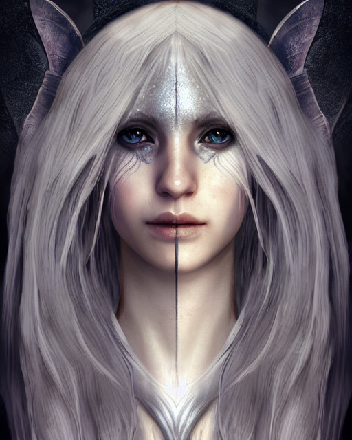 KREA AI - portrait of a beautiful female elf with shimmering...