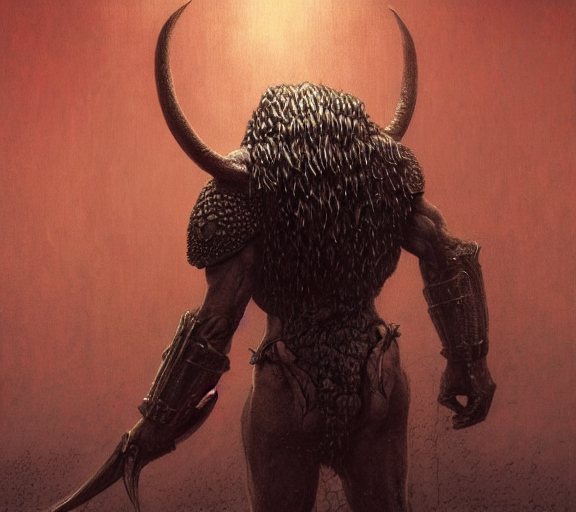 Krea Ai Minotaur Warrior Concept Full Body Concept Beksi