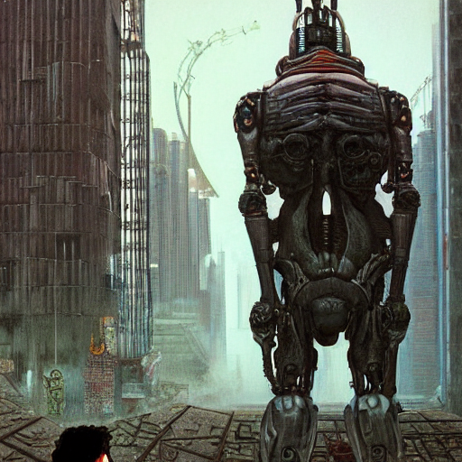 KREA AI - a hyperrealistic painting of a cyberpunk city with...