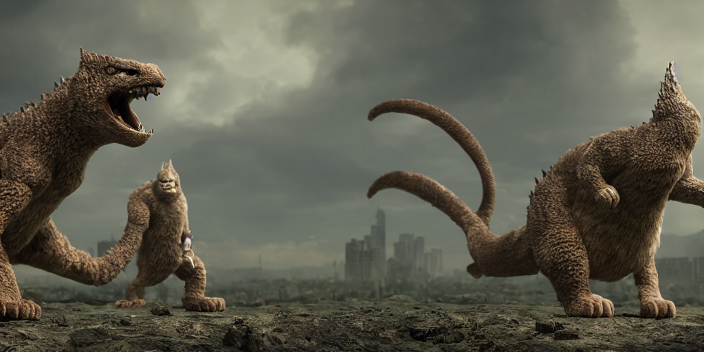 KREA AI - catzilla, octane render, unreal engine, character ...