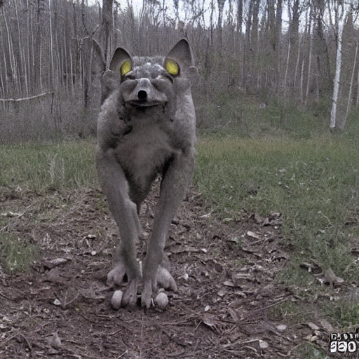 KREA AI - trailcam footage of a skinwalker caught on camera,...