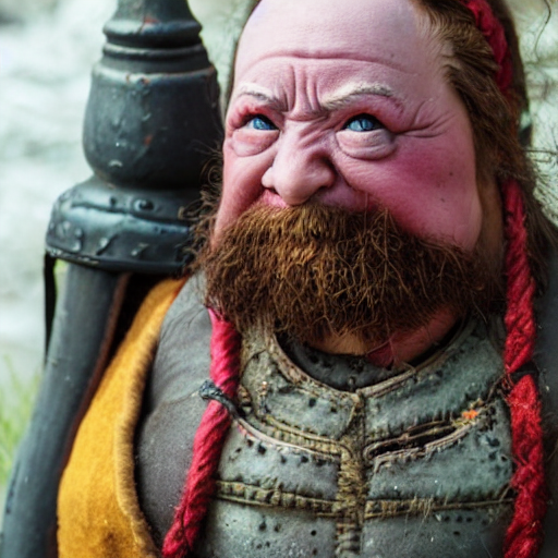 KREA AI - a female alcoholic dwarf