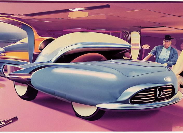 KREA AI - diorama, futuristic concept car, 1950s,jukebox,8K,...