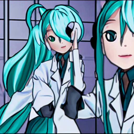 KREA AI - flash photograph of hatsune miku in scp foundation...