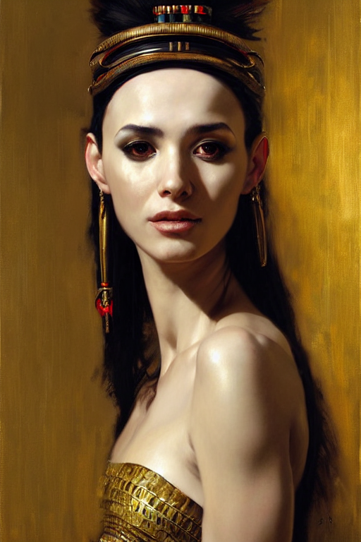KREA AI - hyper realistic painting portrait of cleopatra by ...