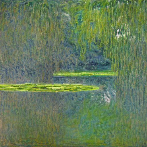 KREA AI - geometric refracting pond swamp ash tree, by david...