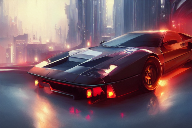 KREA AI - luxury cyberpunk Ferrari 288 GTO, highly detailed,...