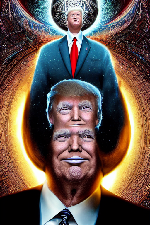 KREA AI - cinematic portrait of an Donald Trump . Centered,