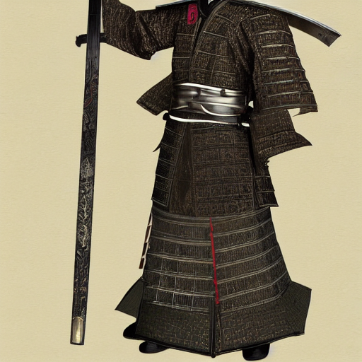 KREA AI - Full body profile of Male Victorian Gothic Samurai...