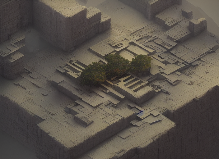 KREA AI - Isometric 3d scale model of neom the line, digital...