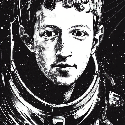 KREA AI - highly detailed portrait of an astronaut Mark Zuck...