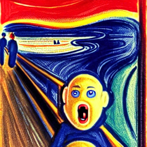 KREA AI - super mario screaming as the scream by edvard munc...