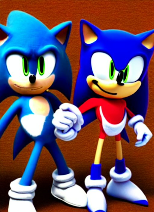 KREA AI - sonic the hedgehog and timmy turner from fairly od...