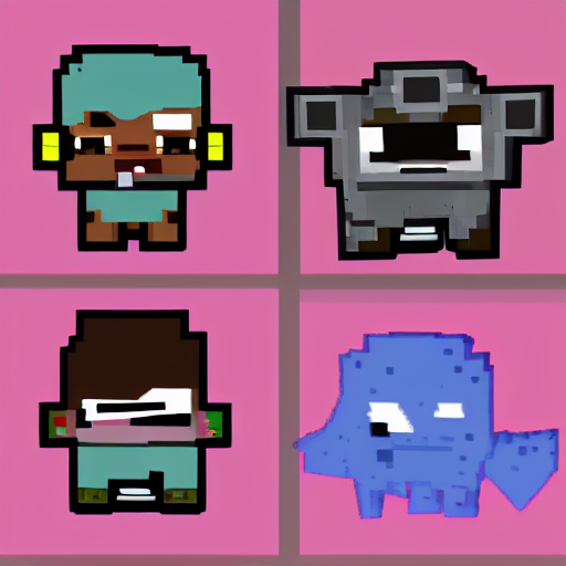 KREA AI - binding of isaac papercraft game asset