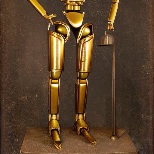 KREA AI - humanoid robot, ancient greek humanoid robot, bron...