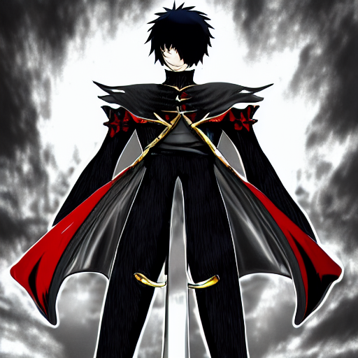 KREA AI - Ichigo Merged Hollow Form in berserk manga style