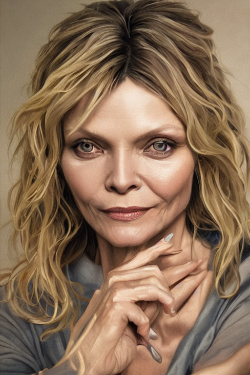 KREA AI - painting of michelle pfeiffer,, ultra realistic, s...