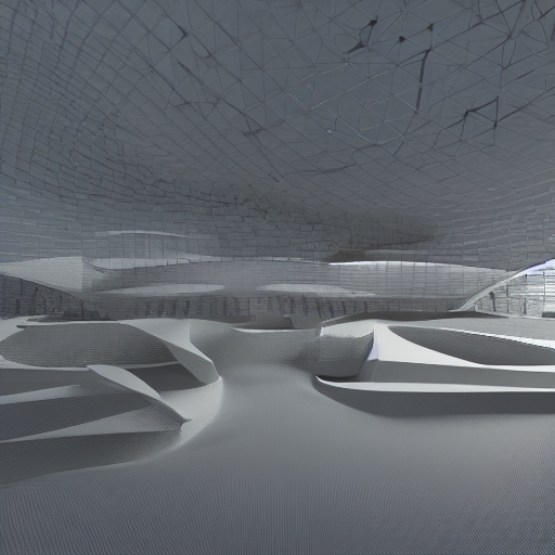 KREA AI - “ architectural data flux pavilion, exhibition in ...