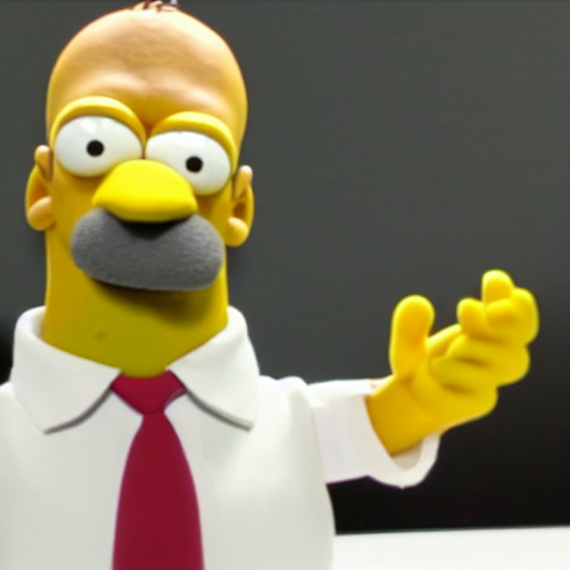 KREA AI - homer simpson as a muppet with yellow skin, brown ...